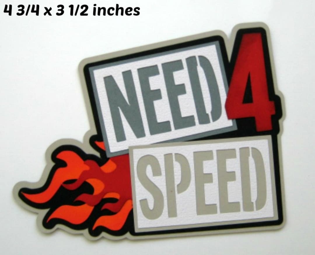 Need 4 Speed Title Boy Girl Cars Premade Scrapbook Page Paper Piecing ...