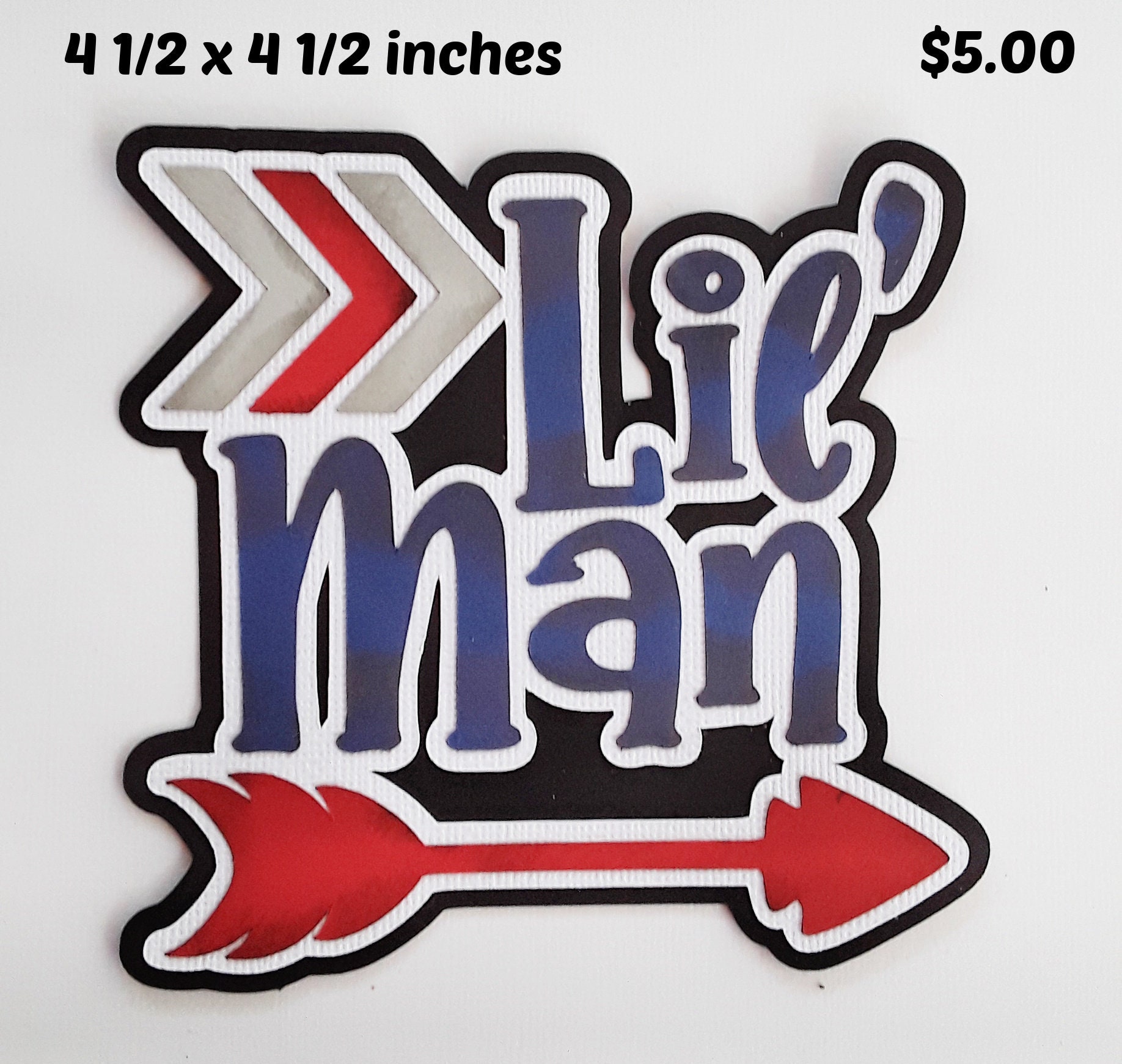LITTLE MAN TITLE Boy Paper Piecing Everyday 3D Diecut for Premade ...