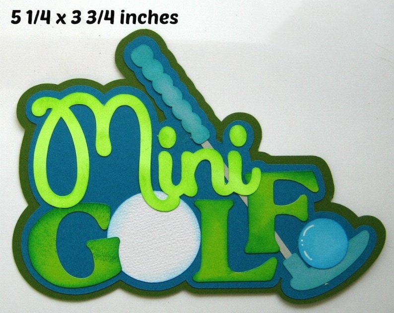 MINI GOLF Title Boy Girl Paper Piecing 3D Die Cut for Premade - Etsy