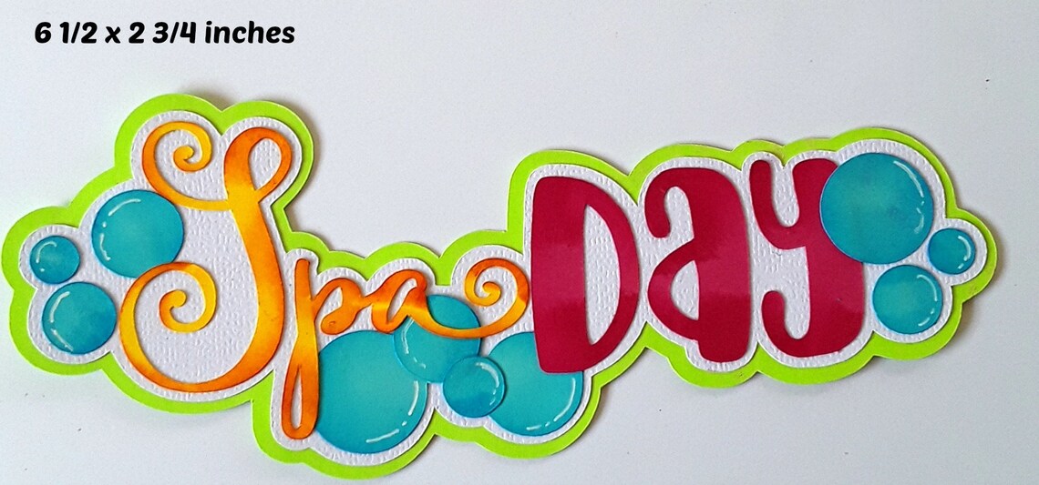 SPA DAY Title Beauty Girl Paper Piecing 3D Die Cut for Premade ...