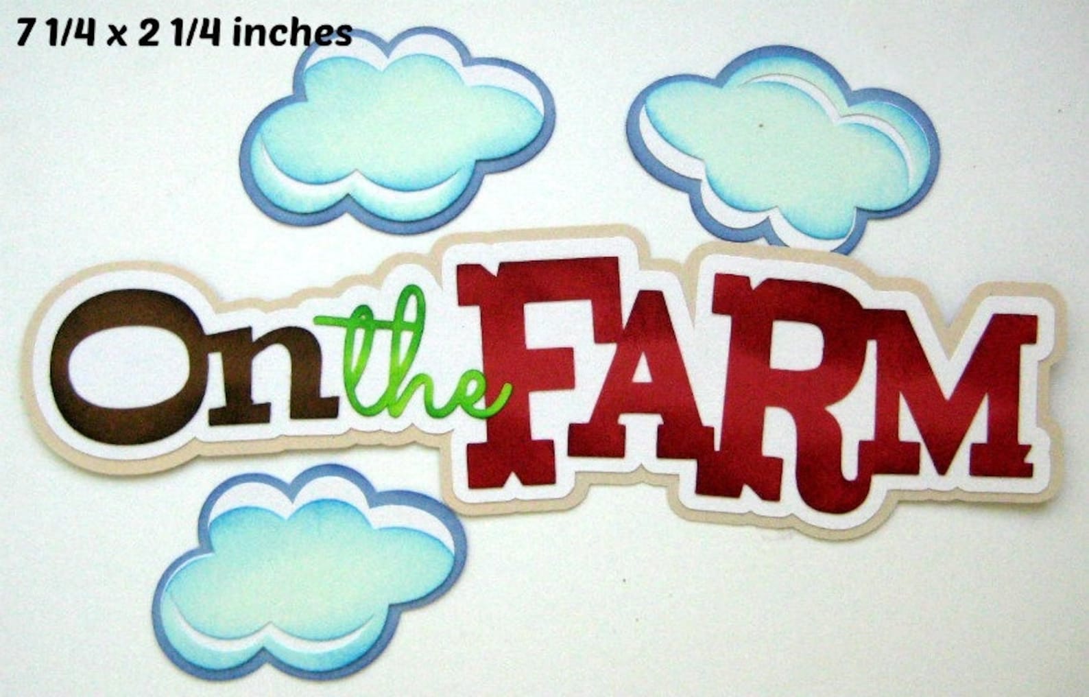 ON THE FARM Title Boy Girl Animals Paper Piecing for Scrapbook Pages ...