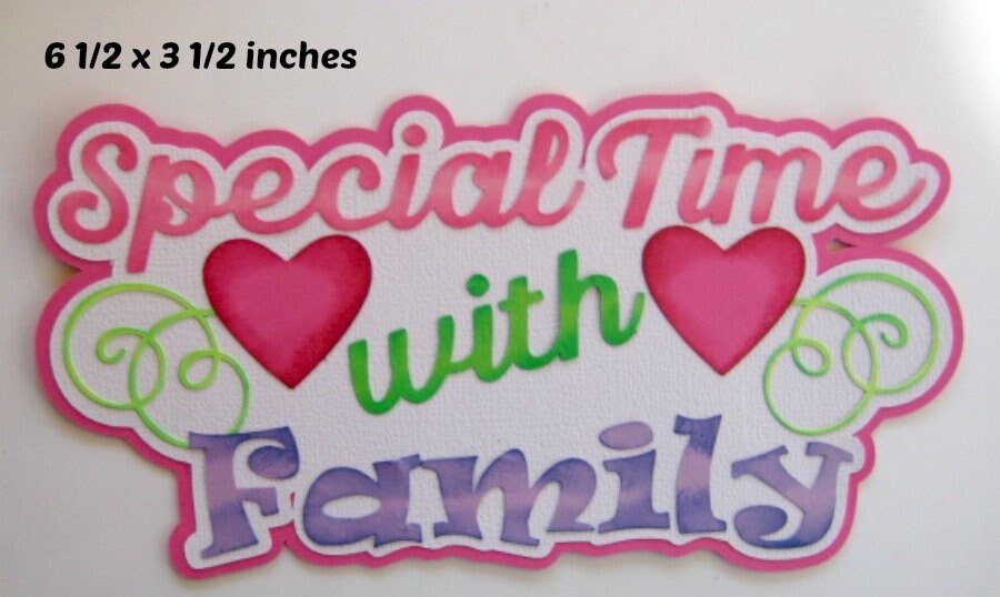Special Time With FAMILY TITLE GIRL Paper Piecing 3D Die Cut for ...