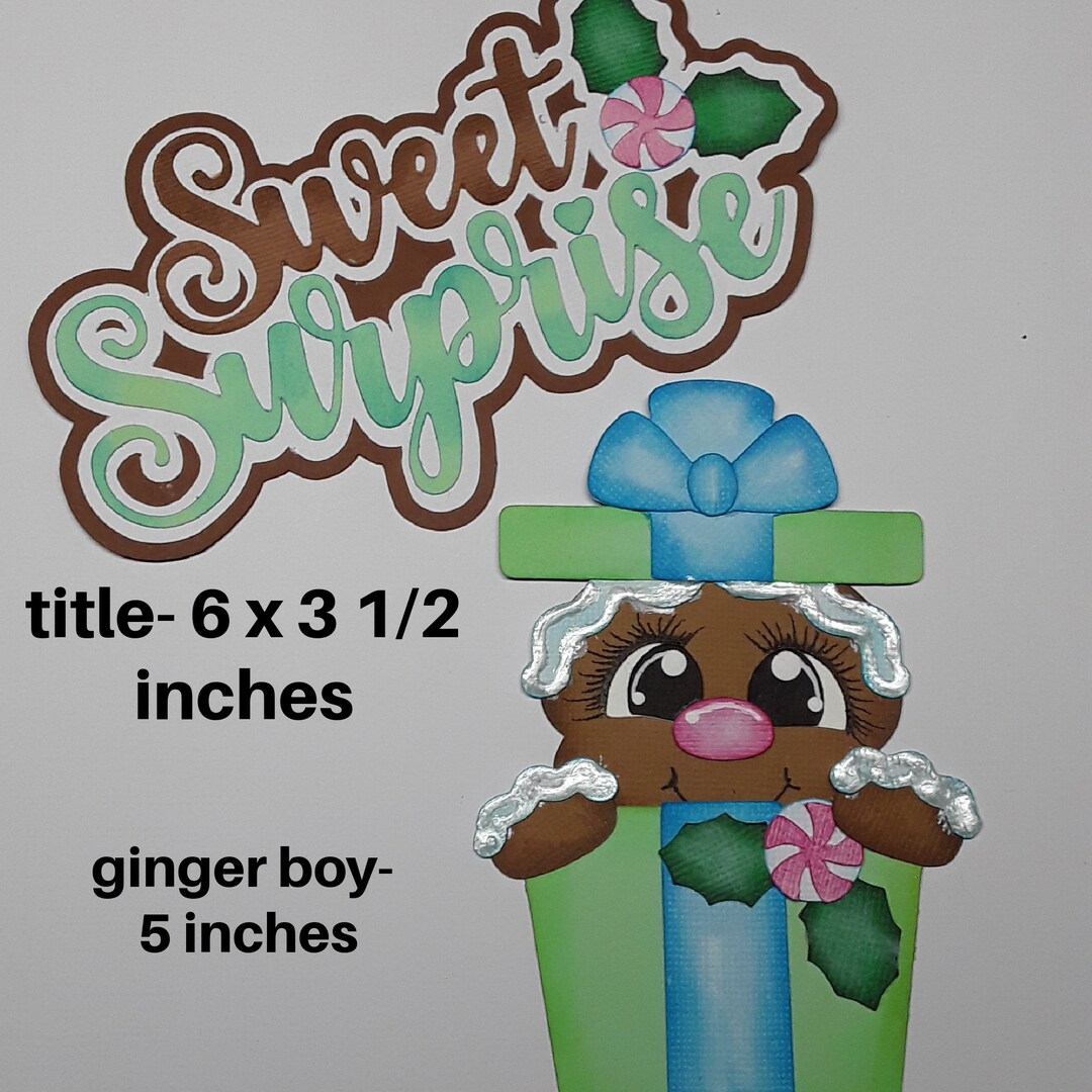 SWEET SURPRISE GINGER Boy Paper Piecing Set Christmas 3D Die Cut for ...