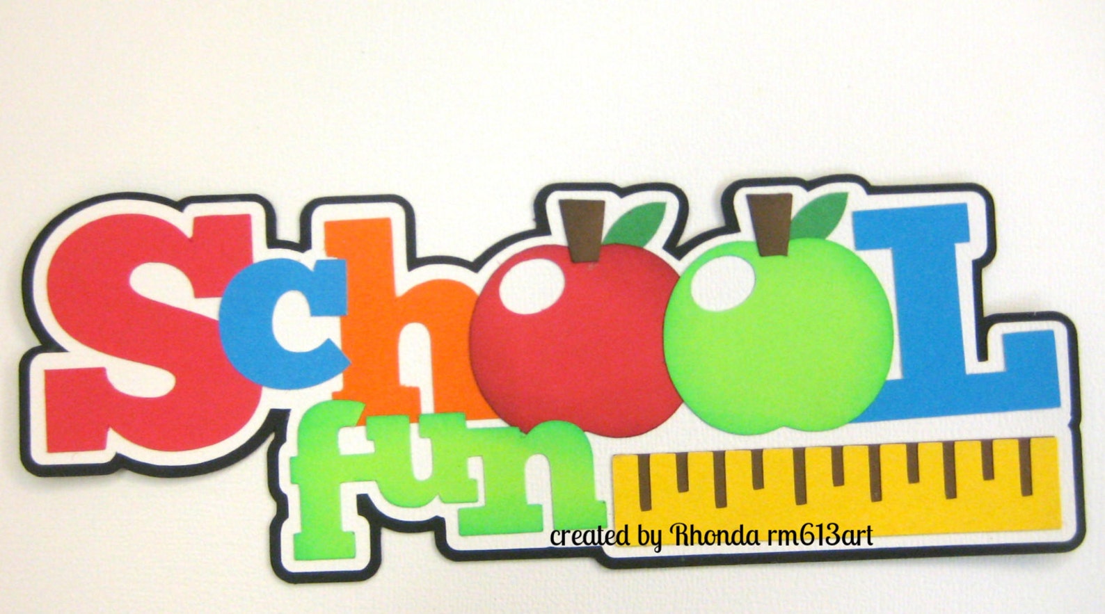 School Fun Title for Premade Scrapbook Page - Etsy