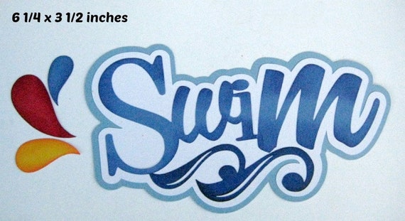 Swim Title Pool Beach Summer Boy Girl Paper Piecing for - Etsy