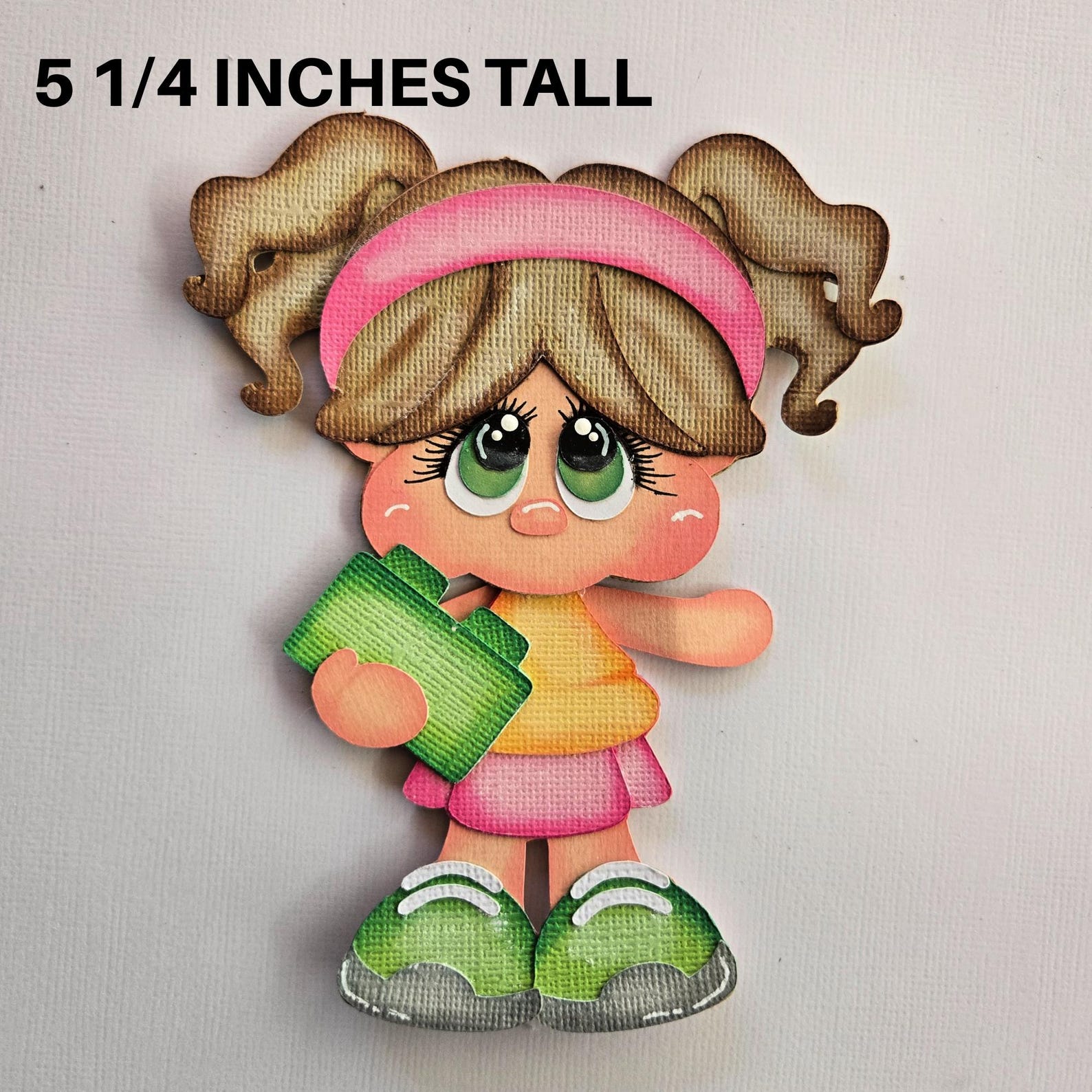 BUILDING FUN GIRL Brown Hair Paper Piecing Set3d Die Cut for Premade ...