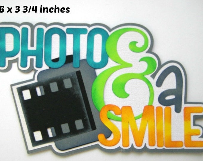 PHOTO & a SMILE Title Girl Boy Paper Piecing 3D Die Cut for Premade ...