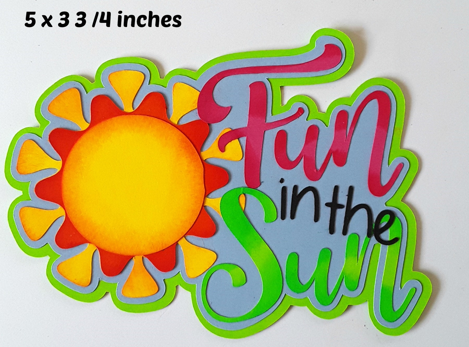 FUN in the SUN TITLE Beach Summer Pool Piecing 3D Die Cut for - Etsy