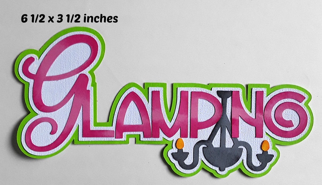 GLAMPING TITLE Summer Vacation Paper Piecing 3D Die Cut for Premade ...