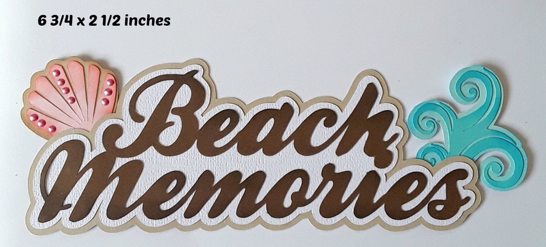 BEACH MEMORIES TITLE Summer Beach Girl Boy Piecing 3D Die Cut for ...