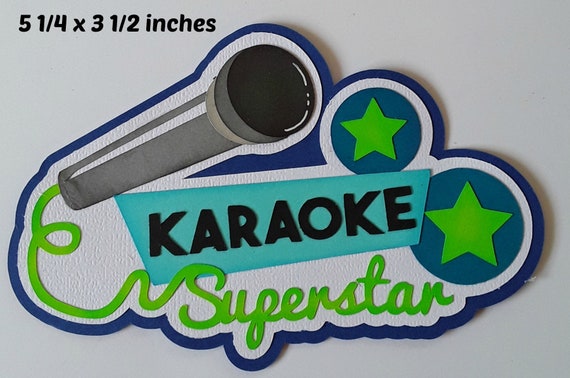 KARAOKE SUPERSTAR TITLE Boy Music Paper Piecing 3D Die Cut for - Etsy