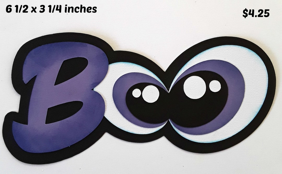 BOO TITLE With Eyes Halloween Boy Girl 3D Die Cut Paper Piecing for ...