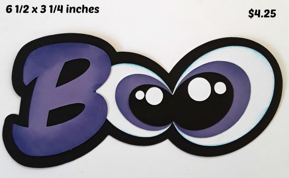 BOO TITLE With Eyes Halloween Boy Girl 3D Die Cut Paper | Etsy