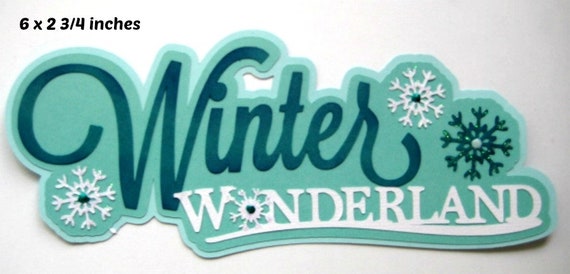 WINTER WONDERLAND TITLE Boy Girl Play Paper Piecing 3D Diecut | Etsy