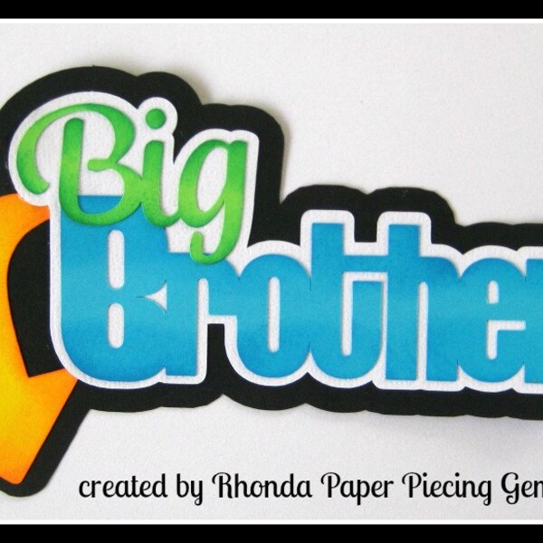 Big Brother Scrapbook Page - Etsy