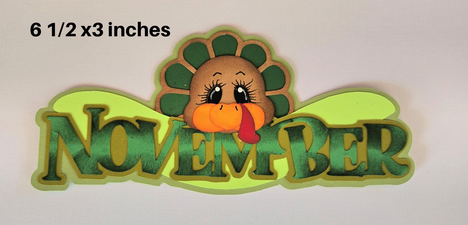 NOVEMBER MONTHY Title Paper Piecing Calendar 3D Diecut for Premade ...