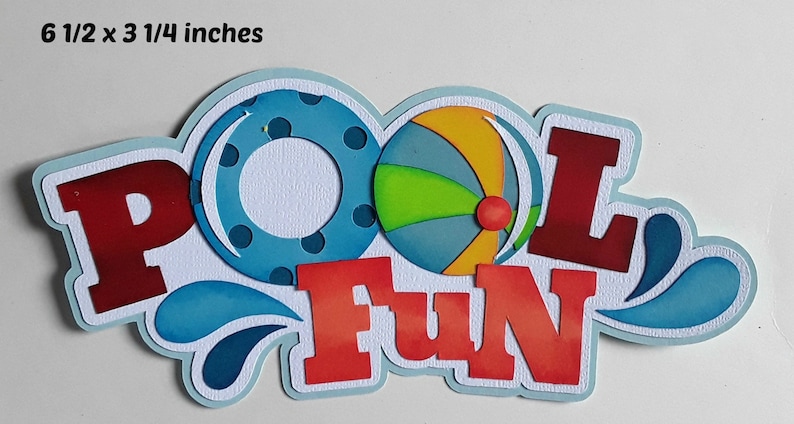 POOL FUN Title SUMMER Boy Girl Paper Piecing 3D Die Cut for - Etsy