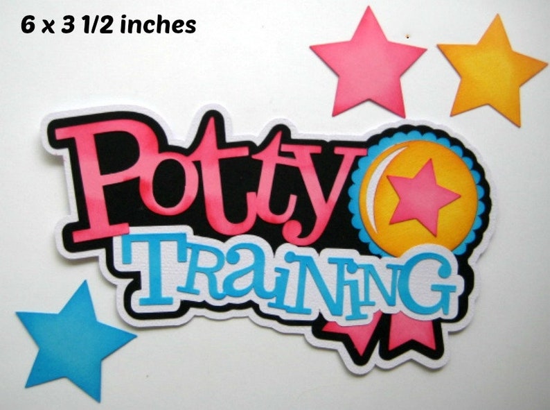 POTTY TRAINING TITLE Girl Baby Toddler Paper Piecing 3D Die Cut for ...
