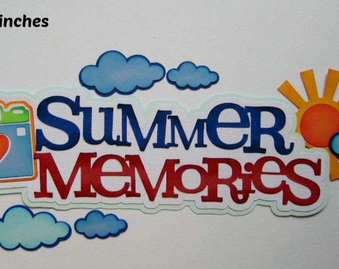 Summer Memories Title Boy Girl Premade Scrapbook Page Paper - Etsy