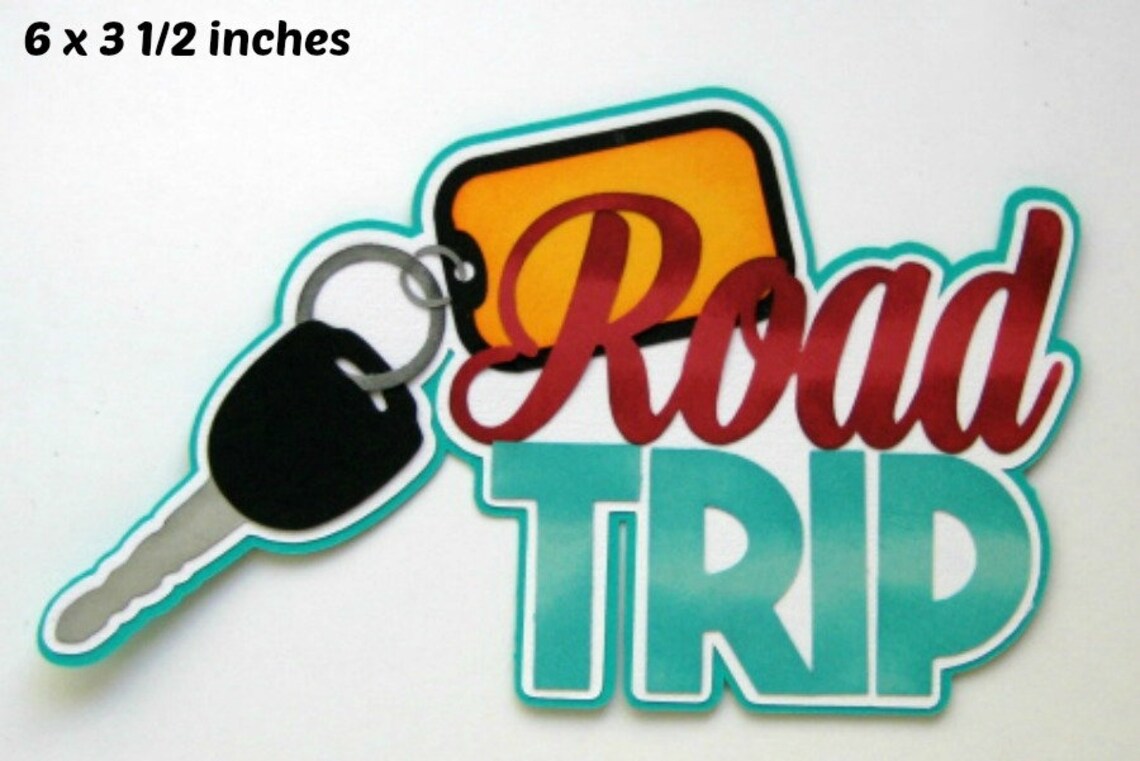 ROAD TRIP TITLE Travel Vacation Paper Piecing 3D Diecut for | Etsy