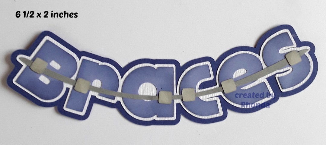 BRACES TITLE BOY Die Cut Paper Piecing for Premade Scrapbook Pages ...