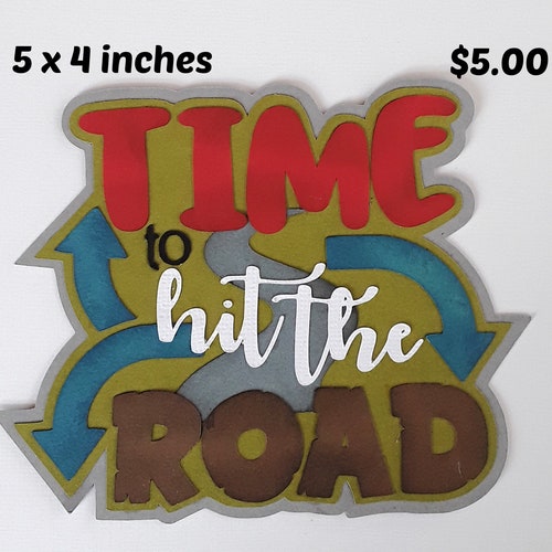 ROAD TRIP TITLE Travel Vacation Paper Piecing 3D Diecut for - Etsy