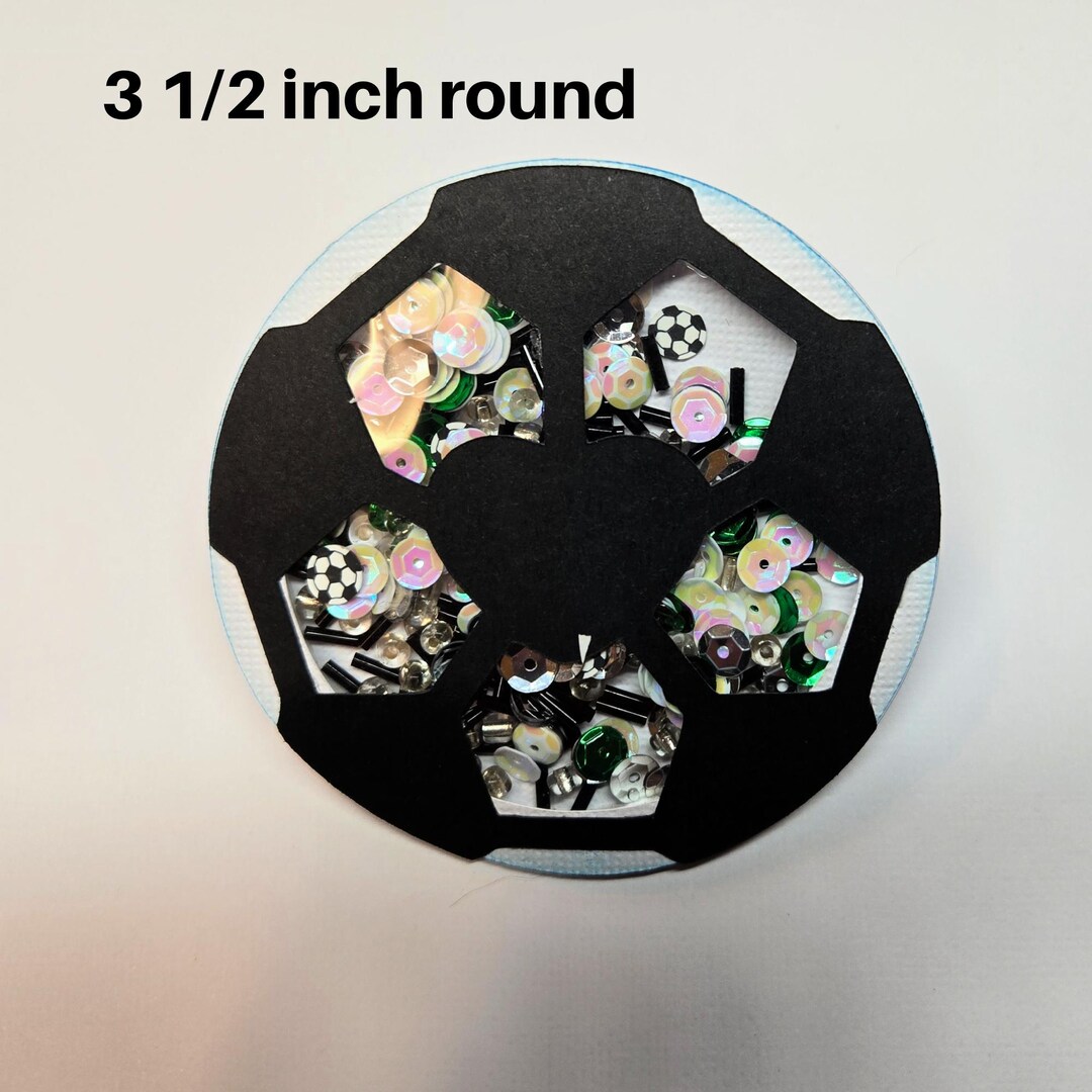 SOCCER SHAKER Paper Piecing SPORT 3D Die Cut for Premade Scrapbook Page ...