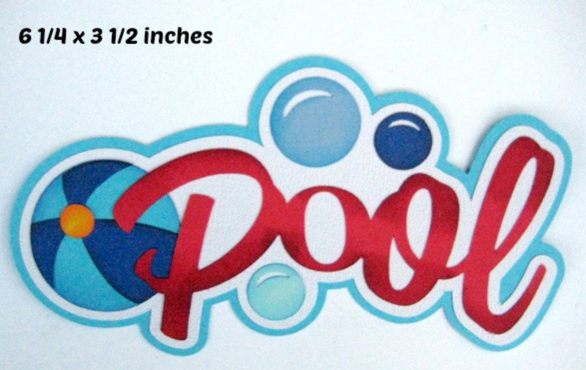POOL Title Pool Beach Summer Boy Girl Paper Piecing for - Etsy