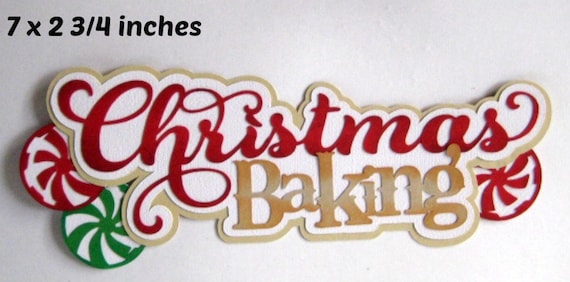 CHRISTMAS BAKING TITLE Boy Girl Paper Piecing 3D Diecut for - Etsy