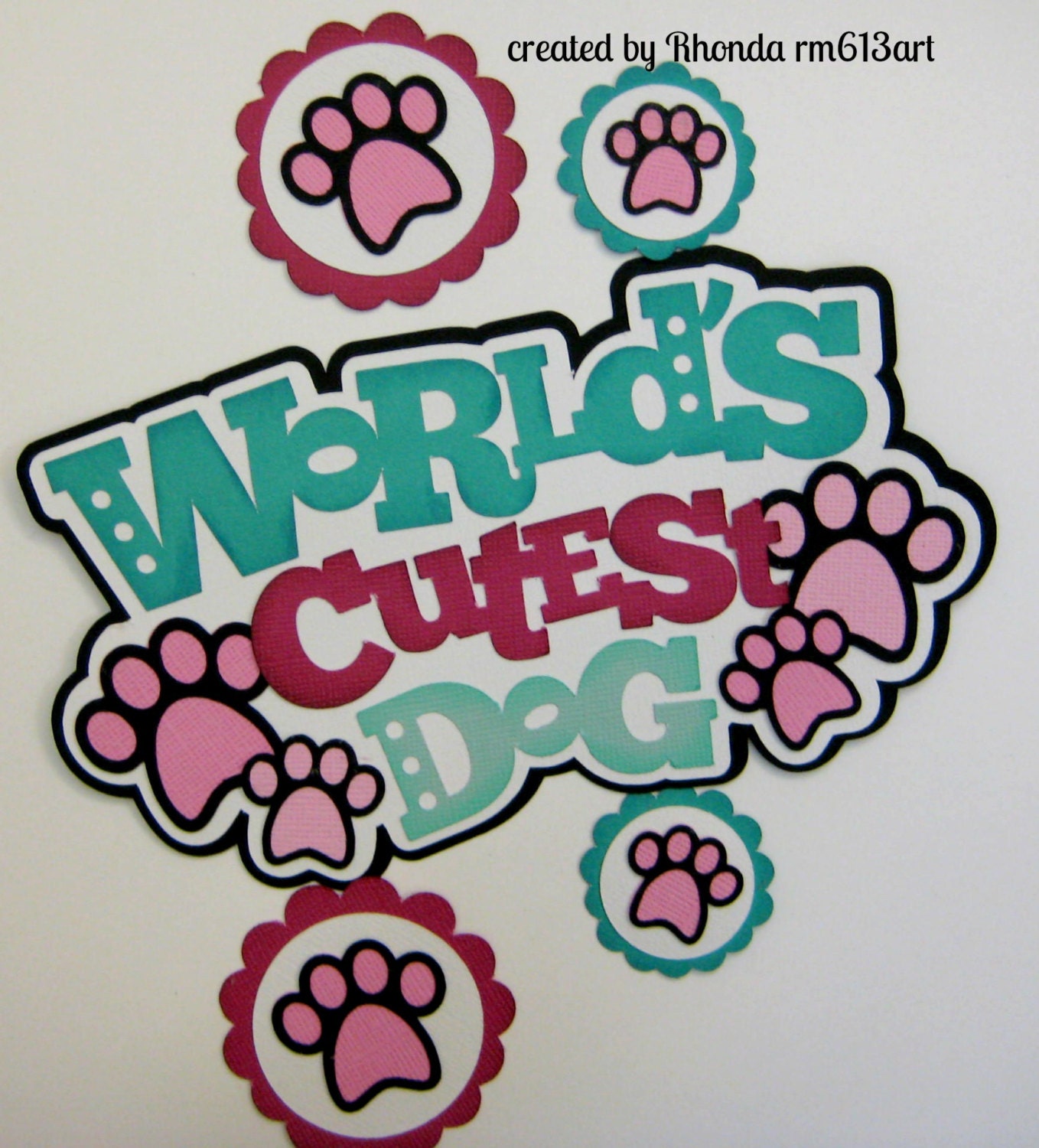 Set de título de perro más lindo prefabricado página de papel - Etsy España