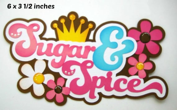 SUGAR & SPICE Title Girl Paper Piecing 3D Die Cut for Premade | Etsy