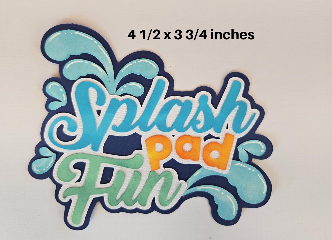 SPLASH PAD FUN Title Paper Piecing Calendar 3D Diecut for Premade ...
