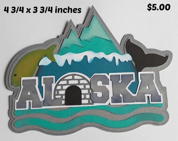 ALASKA STATE TITLE Everyday Travel Paper Piecing 3D Die Cut - Etsy