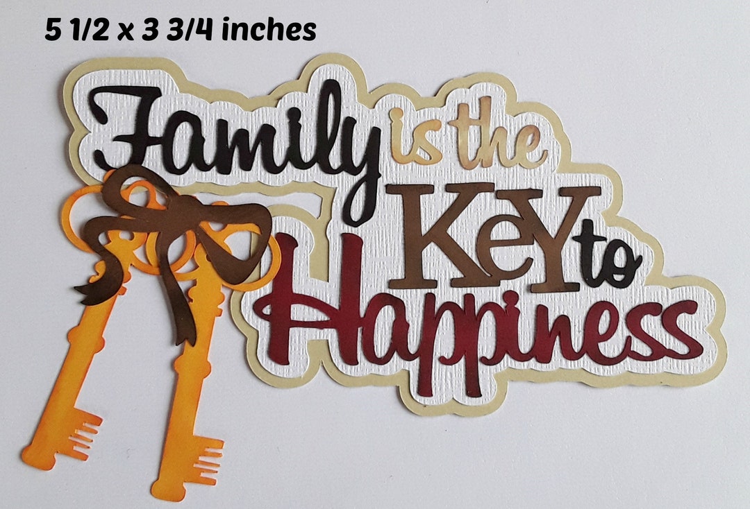 FAMILY is KEY TITLE Boy Girl 3D Die Cut Paper Piecing for Premade ...