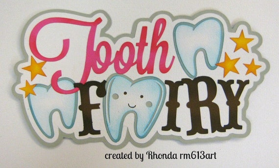 Tooth Fairy Girl Title for premade scrapbook pages album or | Etsy