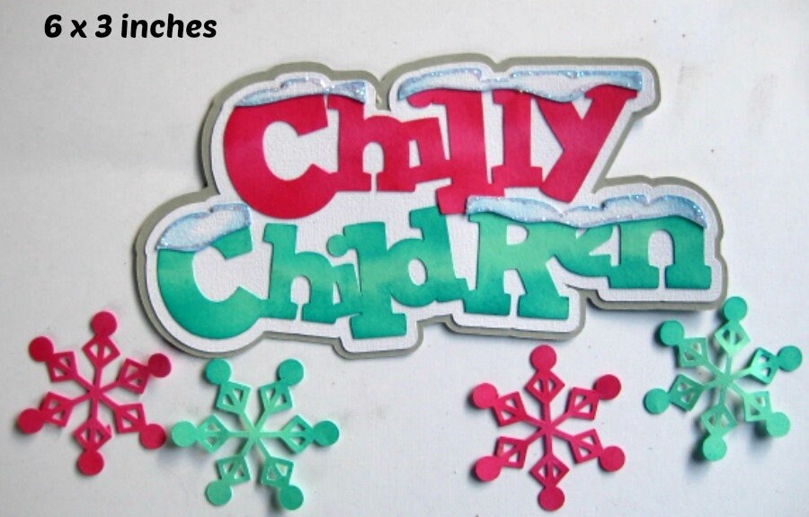CHILLY CHILDREN TITLE Winter Girl Paper Piecing 3D Die Cut for | Etsy