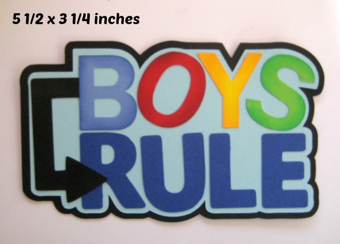 BOYS RULE Title Boy 3D Die Cut Paper Piecing for Premade - Etsy
