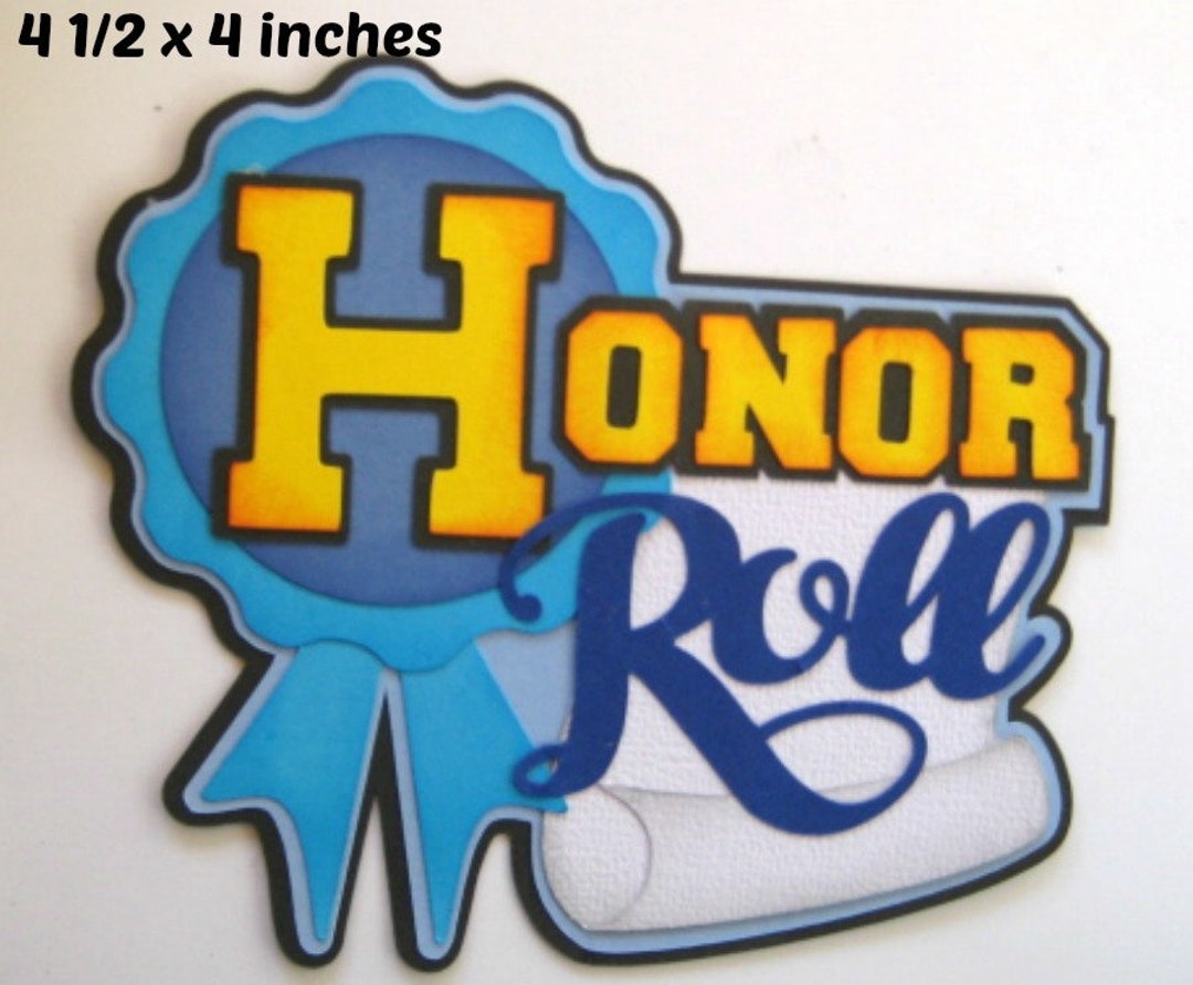 HONOR ROLL Title School Boy Girl Paper Piecing 3D Die Cut for Premade ...