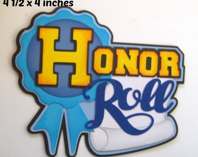 HONOR ROLL Title School Boy Girl Paper Piecing 3D Die Cut for Premade ...