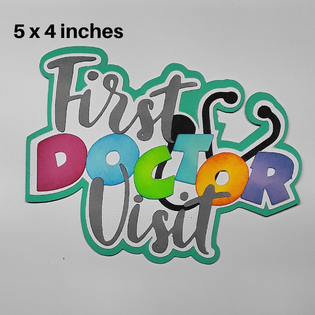 FIRST DOCTOR VISIT Baby Title Paper Piecing 3D Die Cut for Premade ...