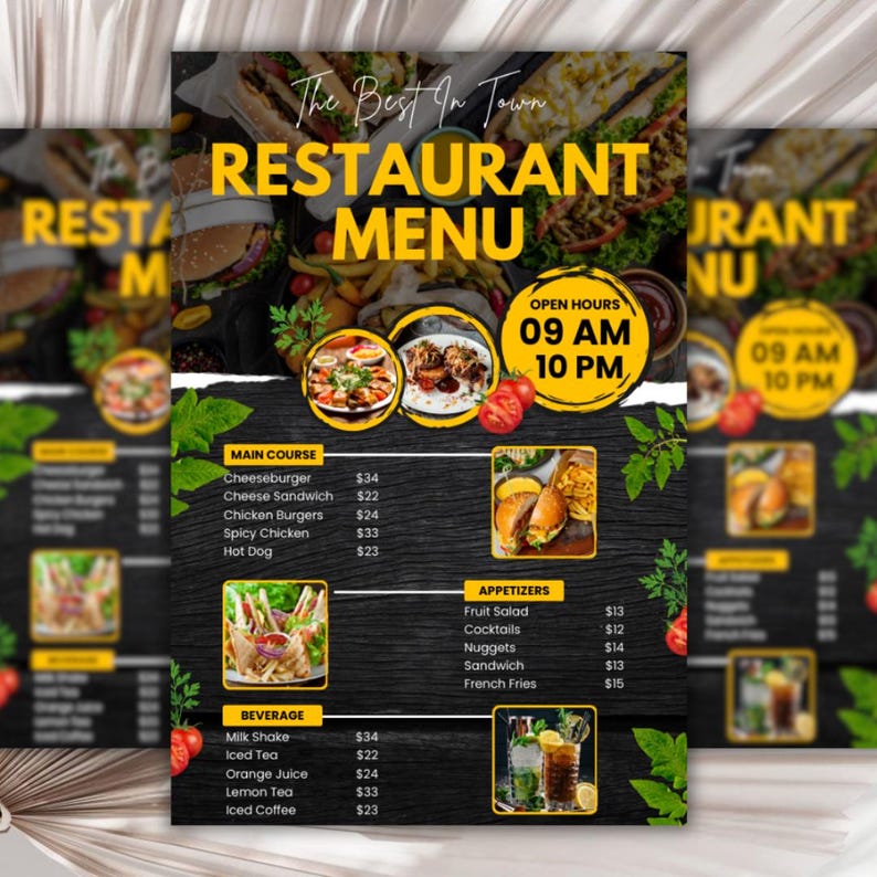 Food Menu Template, BBQ Menu Template, Restaurant Food Menu Template ...