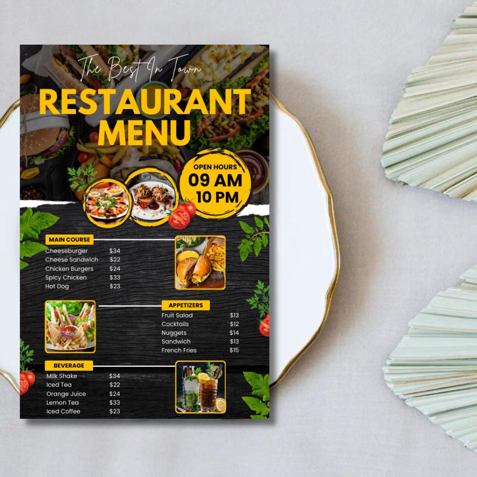 Food Menu Template, BBQ Menu Template, Restaurant Food Menu Template ...