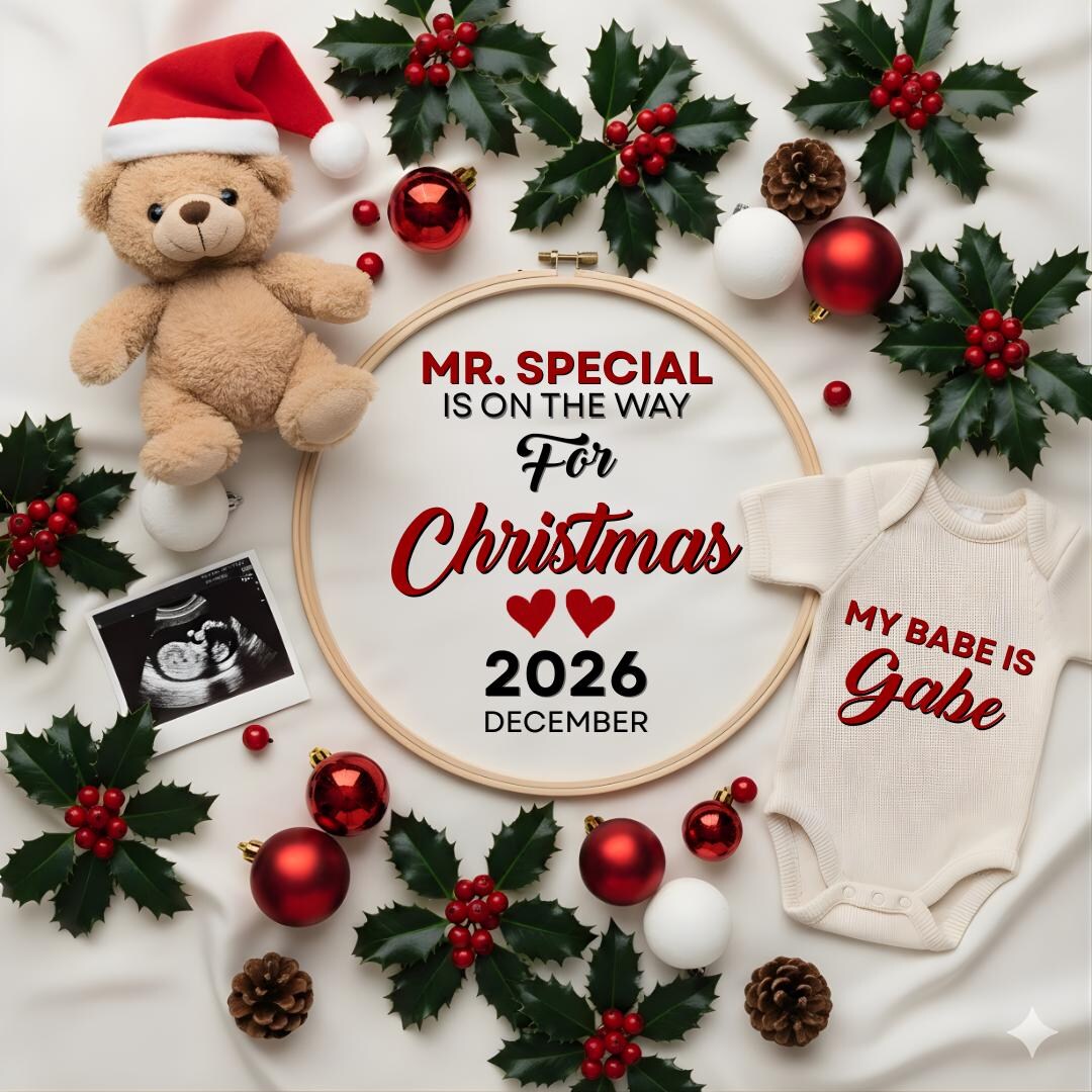Neutral Pregnancy Announcement Template, Digital Baby Announcement ...