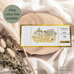 Foiled Polar Express Ticket - Etsy