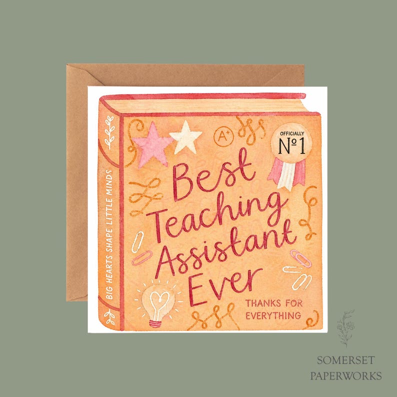 Teaching Assistant Cards - Various Designs - Etsy UK