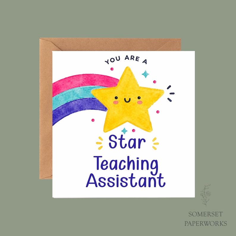 Teaching Assistant Cards - Various Designs - Etsy UK