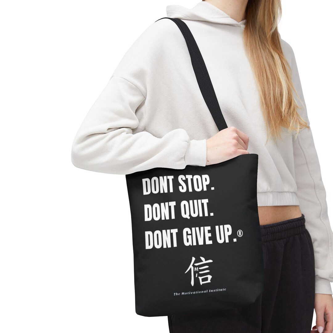Motivational Tote Bag - Inspiring Carry-all for Dreamers, Gym-goers ...