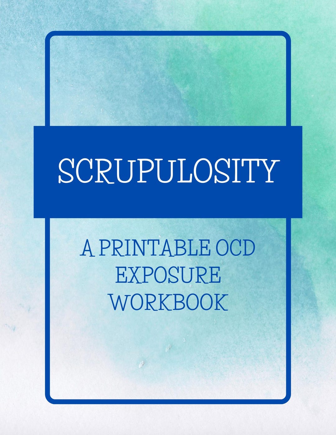 Scrupulosity OCD Workbook | Printable ERP Game for Exposure Therapy ...