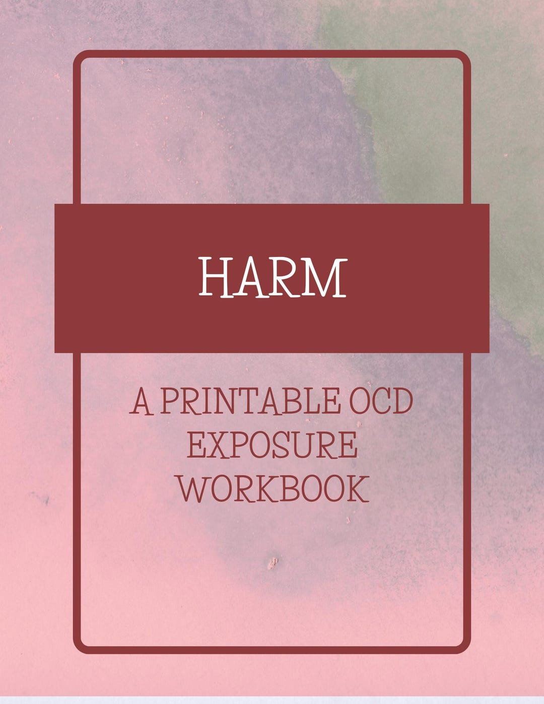 Harm OCD Workbook | Printable ERP Game for Exposure Therapy | OCD ...