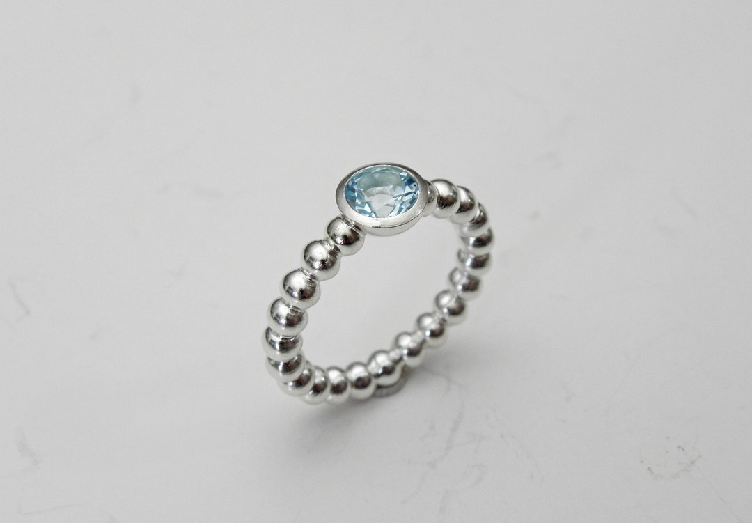 Topaz Sterling Silver Sphere Ring - Etsy